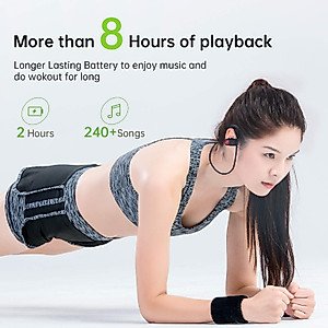 HOOTEK Bluetooth Earphones, V5.0 IPX7 Waterproof Earbuds Wireless Sport Headphones, Bass HD Stereo Sweatproof Earbuds, CVC8.0 Noise Cancelling Headset for Workout, Running, Gym, 8Hrs Up Play time