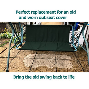 StorMaster Outdoor Replacement Swing Seat Cover Patio Swing Cover Chair Bench Replacement Cover Heavy Duty Canvas Waterproof Swing Seat Cover 50.00 x 19.68 x 19.68 Inch