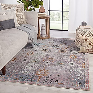 Jaipur Living Indoor Outdoor 2x4 Area Rug, Vintage, Purple/Gold