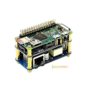 waveshare PoE Ethernet/USB HUB HAT Expansion Board for Raspberry Pi Zero/Zero 2 W/W/WH, with 1 RJ45 10/100M Ethernet Port, 3 USB Ports Compatible with USB2.0/1.1,802.3af-Compliant