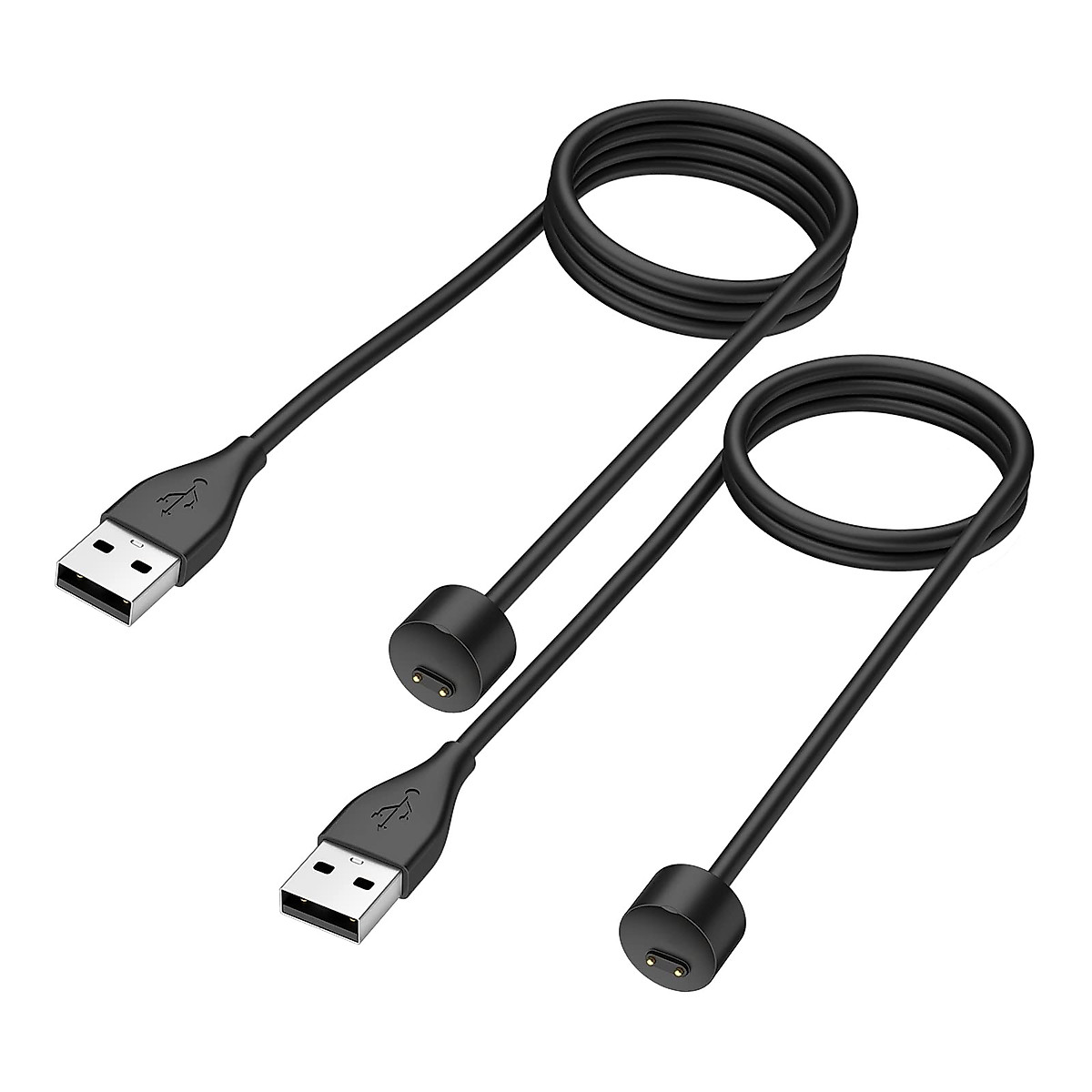 [2-Pack] Charger Cable for Xiaomi Mi Band 5/6/7 Smart Watch, Replacement USB Charging Cradle Dock Stand Cable for Amazfit Band 5 Fitness Tracker (3.3 ft/1.6ft)