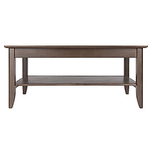 Winsome Wood Santino Coffee Table, 40 W, Oyster Gray