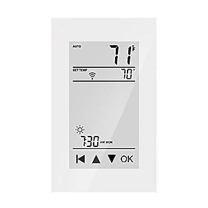 QuietWarmth THERMAEGH 4 Inch Smart Home WiFi Thermostat for Floor Heating System, Google Home and Alexa Compatible, White