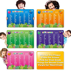 SpringFlower Sight Word Game, Sight Word Educational Toy for Age of 3,4,5,6 Year Old Kids, Boys & Girls,Homeschool,Visual, Tactile and Auditory Learning, 120 Pieces