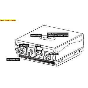 GOWE 1000W 230V AC Single Phase DC to AC on Grid with LCD display RS232 IP65 for Australia Grid Tie Solar Inverter