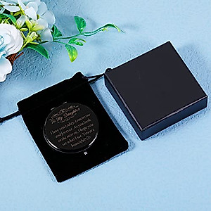 Sophauteem Daughter Gift Compact Mirror from Mom Dad Bride Makeup Mirror for Her Teen Girls Daughter in Law Unique Wedding Birthday Valentines Day Graduation Christmas Mother's Day Stocking Stuffers