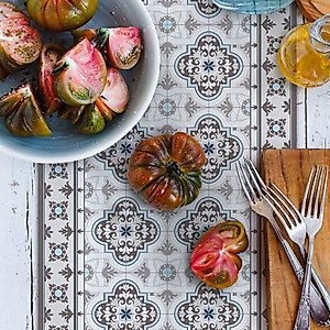 Heat Resistant Table Runners Trivet - Protects Furniture and countertop from hot Dishes and Scratches, Unique Design Create by an Artist, IRI-GIRI Runner and Trivet – 7253 Toscana 40 X 12