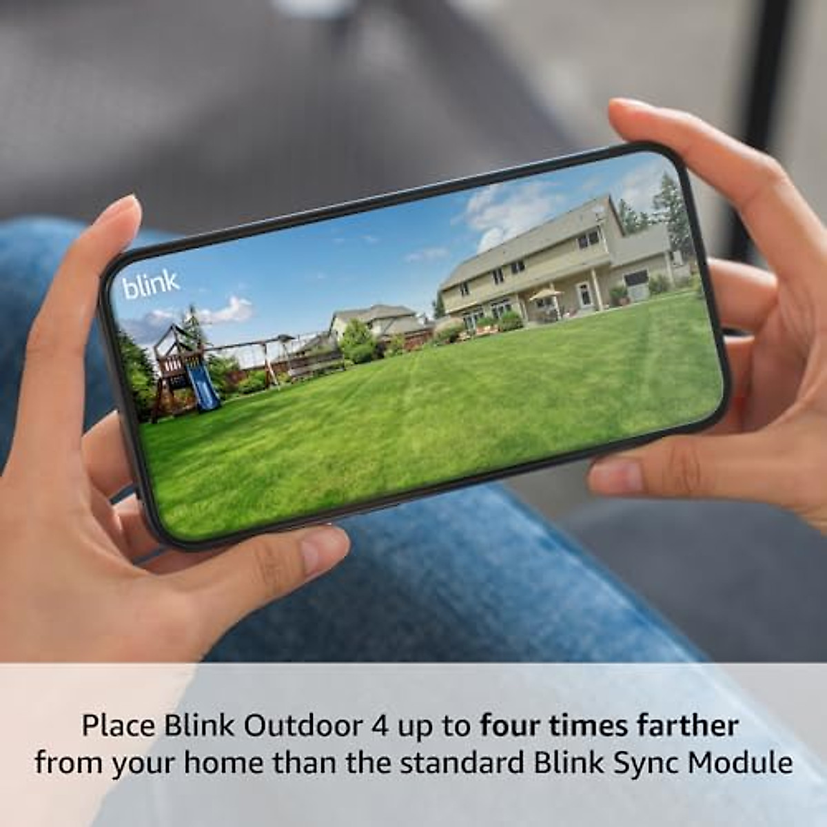 Blink Outdoor 4 + Sync Module XR — Wire-free smart security camera, two-year battery, go up to 400 feet from your home with extended range — 1 camera system