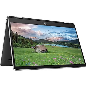 HP Newest Chromebook x360 2-in-1 Laptop, 14" HD Touchscreen, Intel Celeron N4500, 4GB LPDDR4x RAM, 32GB eMMC Flash Memory, Webcam, WiFi, Bluetooth, Chrome OS. Silver