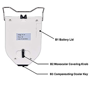 Digital PD Meter, Optical Digital Pupilometer with LCD Display Optical PD Meter (White)