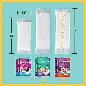 Sposie Diaper Booster Pads - Diaper Pads Inserts Overnight, Cloth Diaper Inserts and Overnight Diapers Size 4-6 and 2t-5t, Diaper Liners Baby Products