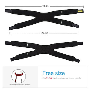 Patellar Tendon Support Strap for Men & Women, Knee Pain Relief Adjustable Neoprene Knee Strap for Running, Arthritis, Jumper, Tennis Injury Recovery