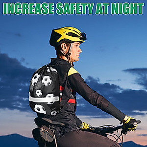 24 Pieces Soccer String Bag Drawstring Back Sack with Reflective Stripe Soccer Bags Soccer Draw String Bag Soccer Team Bag Drawstring Soccer Bag Team Sports Bags for Yoga Dance Swimming Supplies