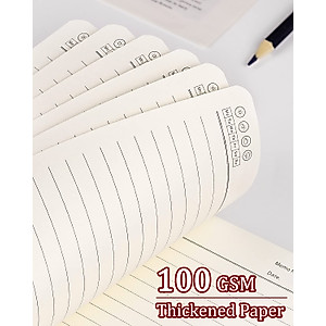 Dynta Spiral Notebooks A5 Lined 5Pcs College Ruled Journals Bulk Thick Paper for Work, Study, Notes Taking, Gifts 120 Pages/60 Sheets Kraft Brown