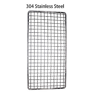 ZipSeven Camping Bushcraft Backpacker Grill Welded Stainless Steel Campfire Cooking Grate High Strength Outdoor Mesh Gear for Camping, Hiking, and Backpacking Family 2-Pack