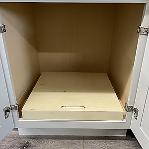 Sublime Design 19" Wide - Printer Pull Out Tray - Slide Out Shelves - Baltic Birch Wood Drawer for Printers (Classic Design, 19" Inches Wide)