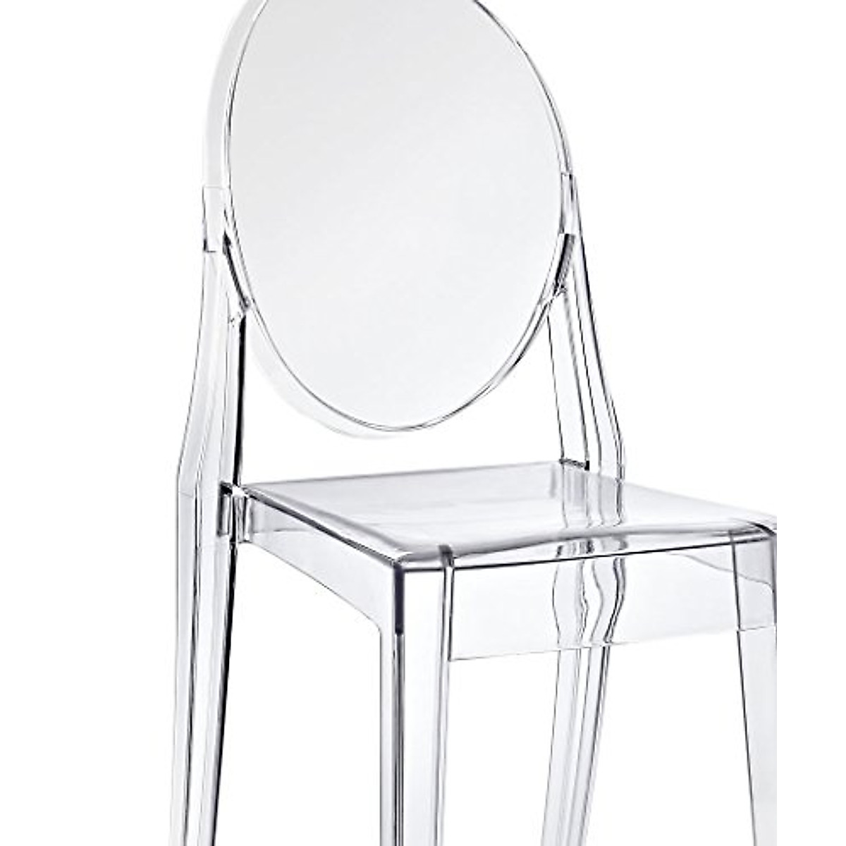 Modway Casper Modern Acrylic Stacking Kitchen and Dining Room Chair in Clear - Fully Assembled