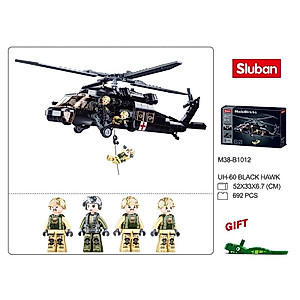 Sluban Modelbricks-Uh-60 Black Hawk 692Pcs 8+