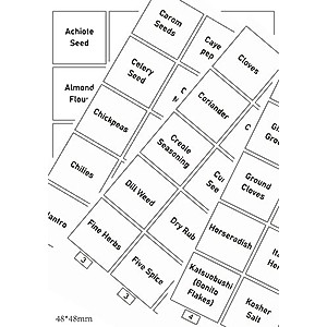 VGT Offers 160 Elegantly Designed Spice Jar Labels (153 Pre-Printed + 7 Blank); Bold Design and Large Font Size Water Resistant and Long Lasting for Spice Rack Organizer