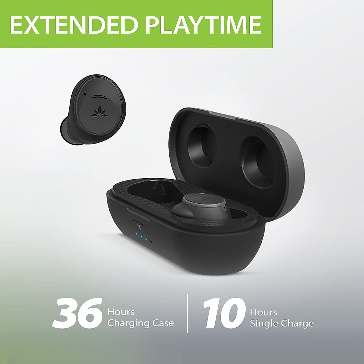 Avantree Ace Bluetooth 5.2 True Wireless Earbuds with aptX Adaptive Audio, App Function, Noise Isolating, 4 Clear Voice Capture Microphones, Volume Control, 36H Earphones, Secure Fit Earfin