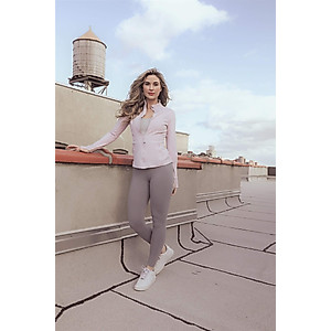 90 Degree By Reflex Ankle Length High Waist Power Flex Leggings - 7/8 Tummy Control Yoga Pants - Black - Large