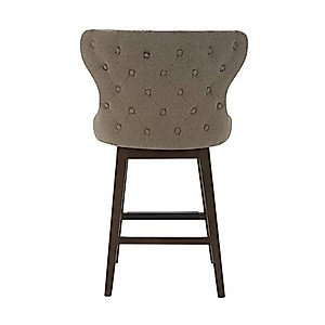 Amazon Brand – Stone & Beam Louise Memory Swivel Counter-Height Barstool, 38.2"H, Slate
