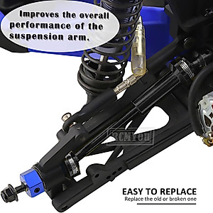 RCMYou RC Stainless Steel Drive Shaft CVD Upgrades Part for 1/10 Slash VXL 4X4,Rustler VXL 4X4,Stampede VXL 4X4,Hoss VXL 4X4 4WD,4PCS Front Rear #45 Axles with Hex,Black