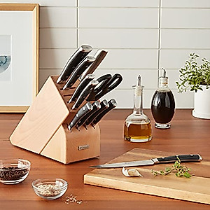 WÜSTHOF CLASSIC IKON Twelve Piece Knife Block Set | 12-Piece German Knife Set | Precision Forged High Carbon Stainless Steel Kitchen Knife Set with 15 Slot Wood Block – Model