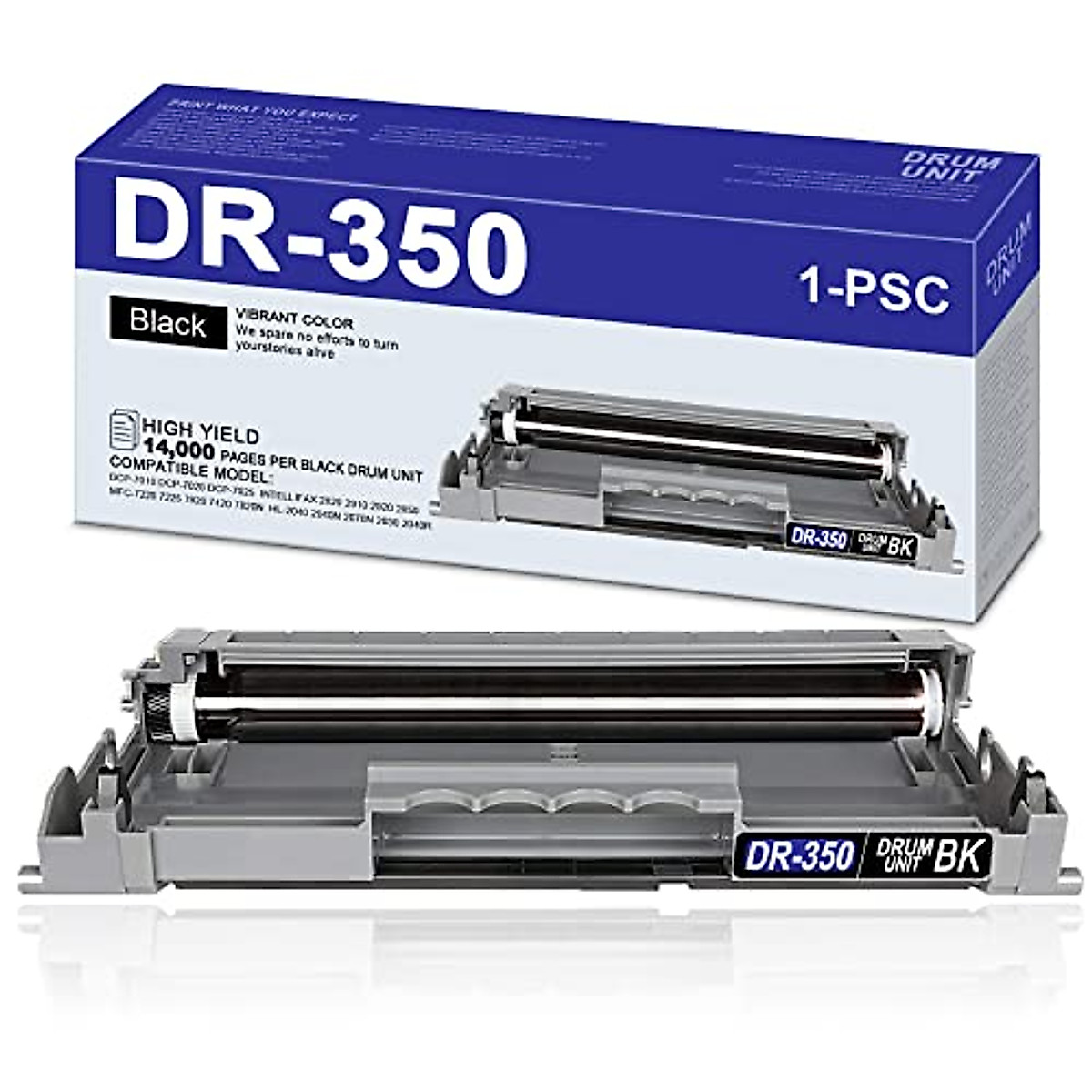 [14,000 Pages] DR-350 DR350 DR3501PK Drum Unit Replacement for Brother DCP-7010 7020 7025 FAX-2820 2825 2920 HL-2030 2040 2070 Printer