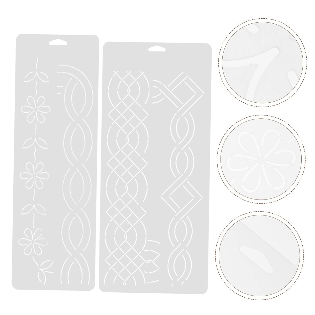 2pcs Embroidery Template DIY Sewing Templates Quilting Craft Sewing Patchwork Template Shaped Templates Sewing Supplies Plastic Quilting Tools DIY Quilting Templates DIY Templates