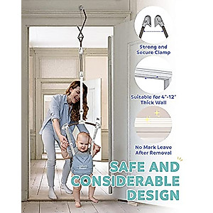 Infant Master Doorway Jumper, Johnny Jumper w/ Adjustable Seat Bag, Durable Baby Door Bouncer & Swing Jumper w/ Steel Spring, Wise Gift Choice for Infant & Toddler, Easy to Use, Blue