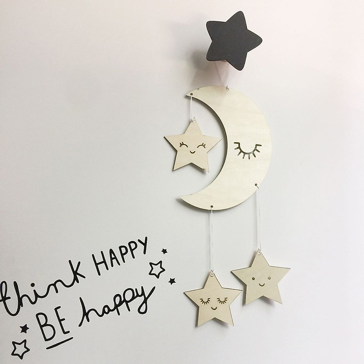 BESTOYARD Nursery Ceiling Mobile Moon Stars Ceiling Hanging Decorations for Baby Shower Baby Nursery Room