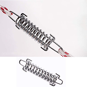 LIOOBO 5Pcs Camping Tent Spring Buckle Set Premium Porch Swing Spring Awning Rope Tensioner for Tarps Tents Wire Racks Camping Accessories