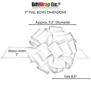 Large Yellow Ribbon Pull Bows - 9" Wide, Set of 6, Spring, Summer, Support Our Troops Ribbon, Gift Bows, Presents, Gift Basket, Fall, Thanksgiving, Christmas, Mardi Gras, Easter