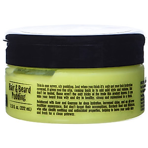 GIBS Con Man Hair & Beard Pudding - Leave-In Conditioner, Curl Definer,Green 7.5 Fl oz