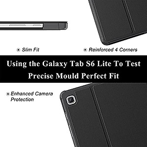 Soke Galaxy Tab S6 Lite 10.4 Case 2022/2020, Premium Shock Proof Stand Folio Case, Multi-Viewing Angles, Hard PC Back Cover for Samsung Tab S6 Lite 10.4 inch Tablet [SM-P610/P613/P615/P619],Black