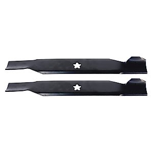USA Mower Blades (2 AYP842BP High Lift Blade Fits AYP Craftsman 12784 127842 138407 138497 138970 193957 Length 19 5/16in. Width 2 1/4in. Thickness .150in. Center Hole 5 PT ST 38in. Deck