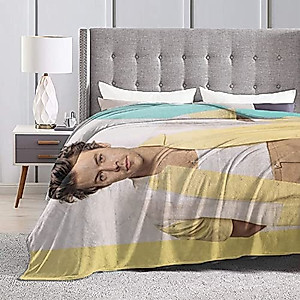 caidi kaivo Harry-Styles Throw Blanket Digital Printed Ultra-Soft Micro Fleece Blanket Four Premium Airplane Soft Microfleece Travel Blanket 50''X40'' (A)