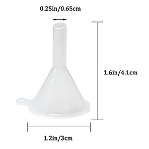 30 Pcs Small Funnel Mini Funnel Clear Plastic Funnels for Lab Bottles, Essential Oils, Perfumes, Spices, Sand Art, Powder Funnel