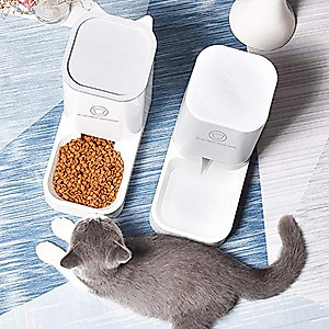 XingCheng-Sport Automatic Pet Feeder Small&Medium Pets Automatic Food Feeder and Waterer Set 3.8L, Travel Supply Feeder and Water Dispenser for Dogs Cats Pets Animals (Food)
