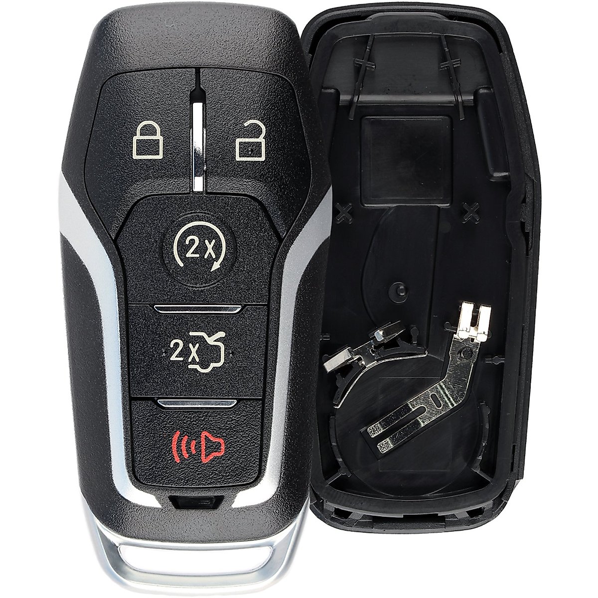 KeylessOption Keyless Entry Remote Smart Key Fob Shell Case for Ford Fusion Mustang Edge M3N-A2C31243800