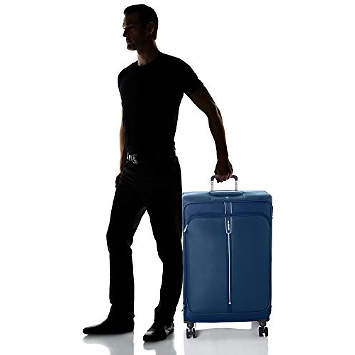 Samsonite Popsoda Luggage- Suitcase, Spinner L erweiterbar (78 cm - 112.5 L), Blau (Dark Blue)