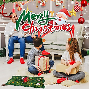 Children's Educational Puzzle Track Car Play Set - Christmas Series DIY Assembling Toddler Puzzle Track with Rail Car for Kids Ages 3+（13PCS）