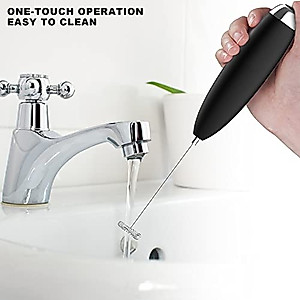 Milk Frother, Upgraded Titanium Motor Handheld Frother Electric Whisk,Hand Mixer, Frother for Coffee, Milk Foamer, Hand Mixer, Frother for Coffee, Lattes, Frother for Frappe, Latte, Matcha, No Stand