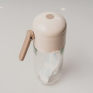 HeyooHeloo Precision Salt Dispenser with Moisture-Proof Glass Seasoning Jar,Perfect for Salt, Spice, Pepper (M)