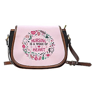 Nurse Heart Saddle Bag NURSING IS A WORK OF HEART SADDLE BAG