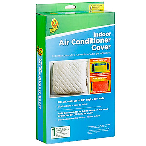 Duck Brand Indoor Air Conditioner Cover, White, 20 x 28 Inches, 284430