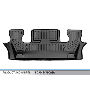 MAXLINER Custom Fit Floor Mats 3rd Row Liner Black Compatible with 2020-2023 Ford Explorer with 2nd Row Bucket Seats