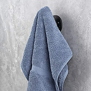 3 Pack Industrial Style Robe Towel Hook Wall Mounted Metal Iron Pipe Coat Hanger Hat Holder Bag Rack for Bathroom Bedroom Kitchen, Rust Free, Black