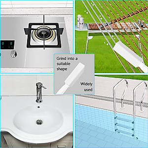 4TH Pumice Stone for Toilet Bowl Cleaning,Powerfully Remove Stubborn Stains： Limescale,Hard Water Ring,Calcium Buildup,Iron,Rust